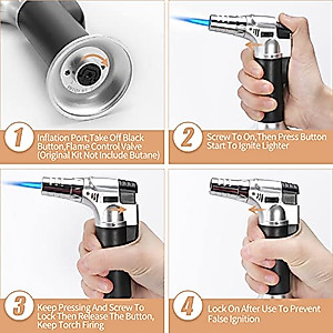 Cocktail Smoker Kit with Torch, WANDiORY Bourbon Whiskey Drink Smoker Infuse Kit with 4 Flavors Wood Chips, Old Fashioned Smoker Kit, Bourbon Whisky Gifts for Men Him