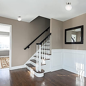 Design House 511592 Millbridge 1-Light Ceiling Mount, 6.75-Inch by 6-Inch, Satin Nickel, No Pull Chain