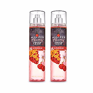 Bath and Body Works Sugared Cherry Crisp Fine Fragrance Mists Pack Of 2 8 oz. Bottles (Sugared Cherry Crisp)