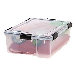 IRIS WEATHERTIGHT Storage Box, 2 Pack, Clear