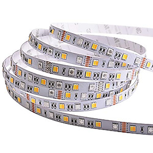 LGIDTECH LED Strip Lights Flexible UL Listed 300 Units 5050SMD 5 Meters DC 12V RGB+CCT Color Changing and Color Temperature Adjustable IP20 Non-Waterproof for Christmas,Seasonal Holidays Decoration