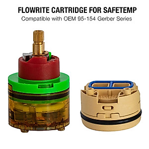FlowRite Replacement 95-152/95-154 Gerber SafeTemp 2 Single Handle Shower Cartridge Assembly for GS-105