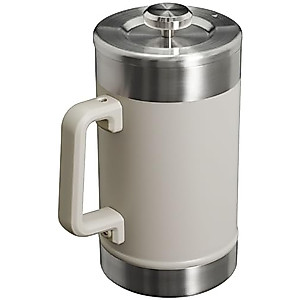 Stanley Classic Stay-Hot French Press Coffee Maker 48 oz | 5 Minute Brew, 4 Hours Hot | Mesh Filter for Coffee Grounds | Insulated Stainless Steel French Press | BPA-Free | Ash.