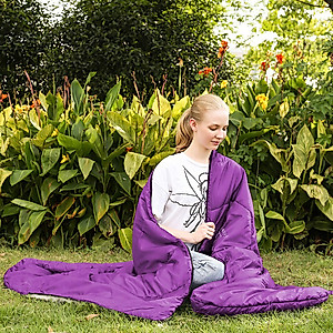 Friendriver XL Size Widened Upgraded Version of Camping Sleeping Bag 4 Seasons Warm and Cool, Lighter Weight, Adults and Children Can Use Waterproof Camping Bag, Travel and Outdoor Activities(Purple)