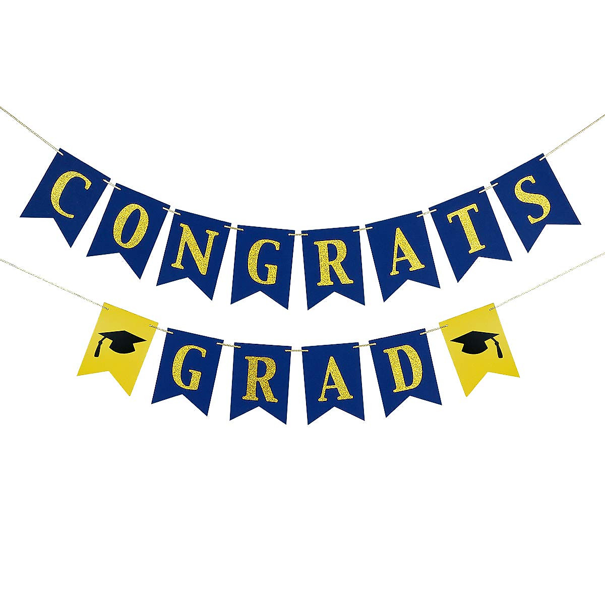 Congrats Grad Banner Rose Gold Glitter - Rose Gold Graduation Party Decorations 2022,Rose Gold Congratulations Banner,Girls Graduation Banner 2022 Rose Gold