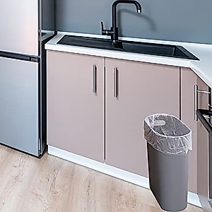 ROYFACC Small Trash Can Plastic Bathroom Wastebasket 3.2 Gallon Slim Garbage Container Bin with Handle for Home Kitchen Bathroom Bedroom Office, 2 Pack (Grey)