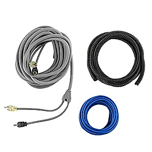 DS18 AMPKIT0 – 8GA CCA Installation Kit for Car Audio Amplifiers - True Gauge Wire - Complete Amplifier Installation Wiring Kit with Fuse Holder 60A