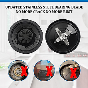 SS101 Blender Blade Replacement for Ninja, 7-Fins Blender Blade Compatible with Nutri Ninja Foodi Power Blender SS150,SS151,SS300, SS350,SS351, SS351TGT, CO351B, SS100, SS101, SS101C, CO101B