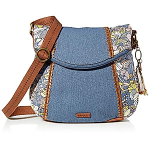 Sakroots Foldover Crossbody Bag in Cotton Canvas, Shadow Flower Power