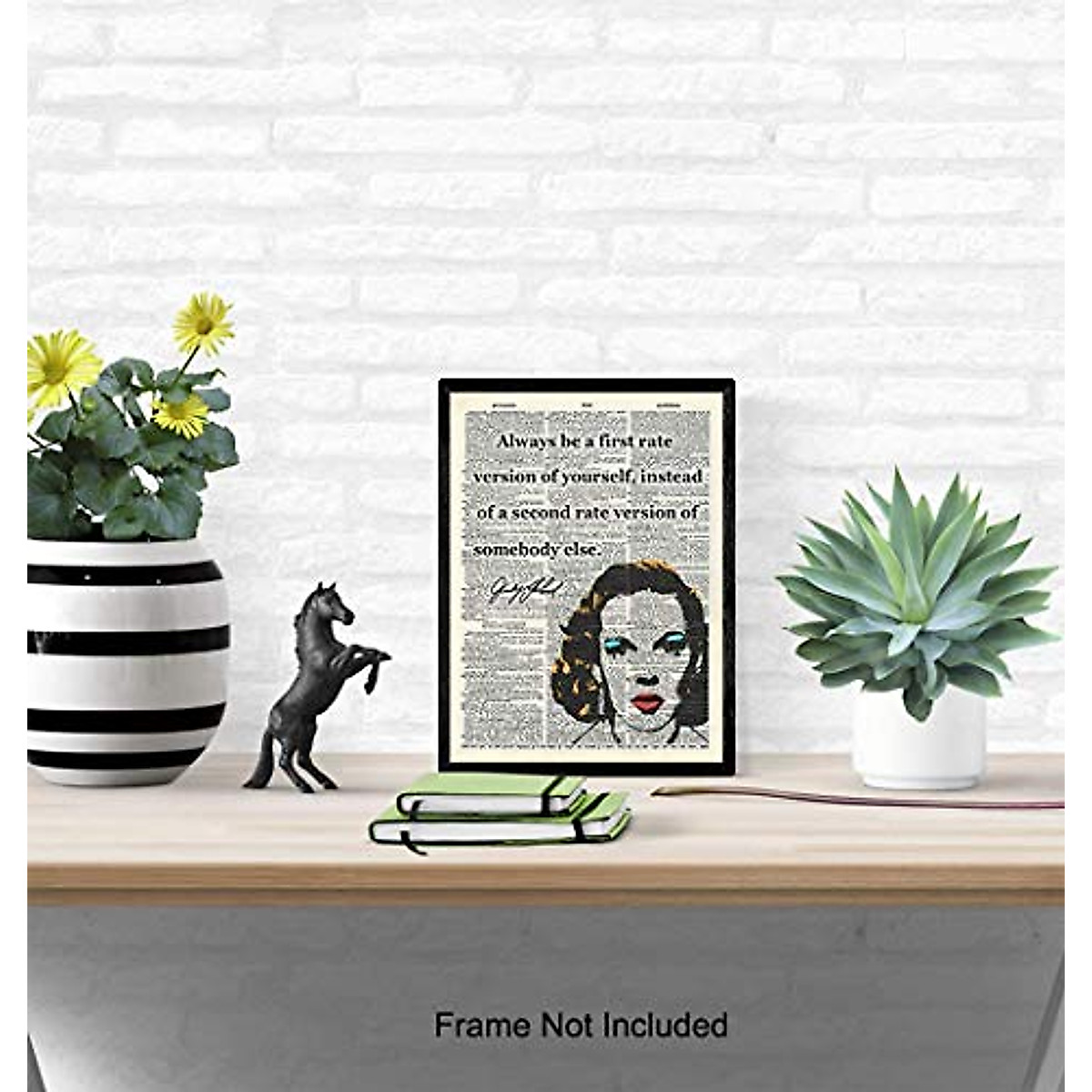 Judy Garland Inspirational Quote Upcycled Dictionary Wall Art Poster Print - Great Motivational Gift for Women, Wizard of Oz Fans - Contemporary Modern Pop Art Home and Office Decor, 8x10 Photo