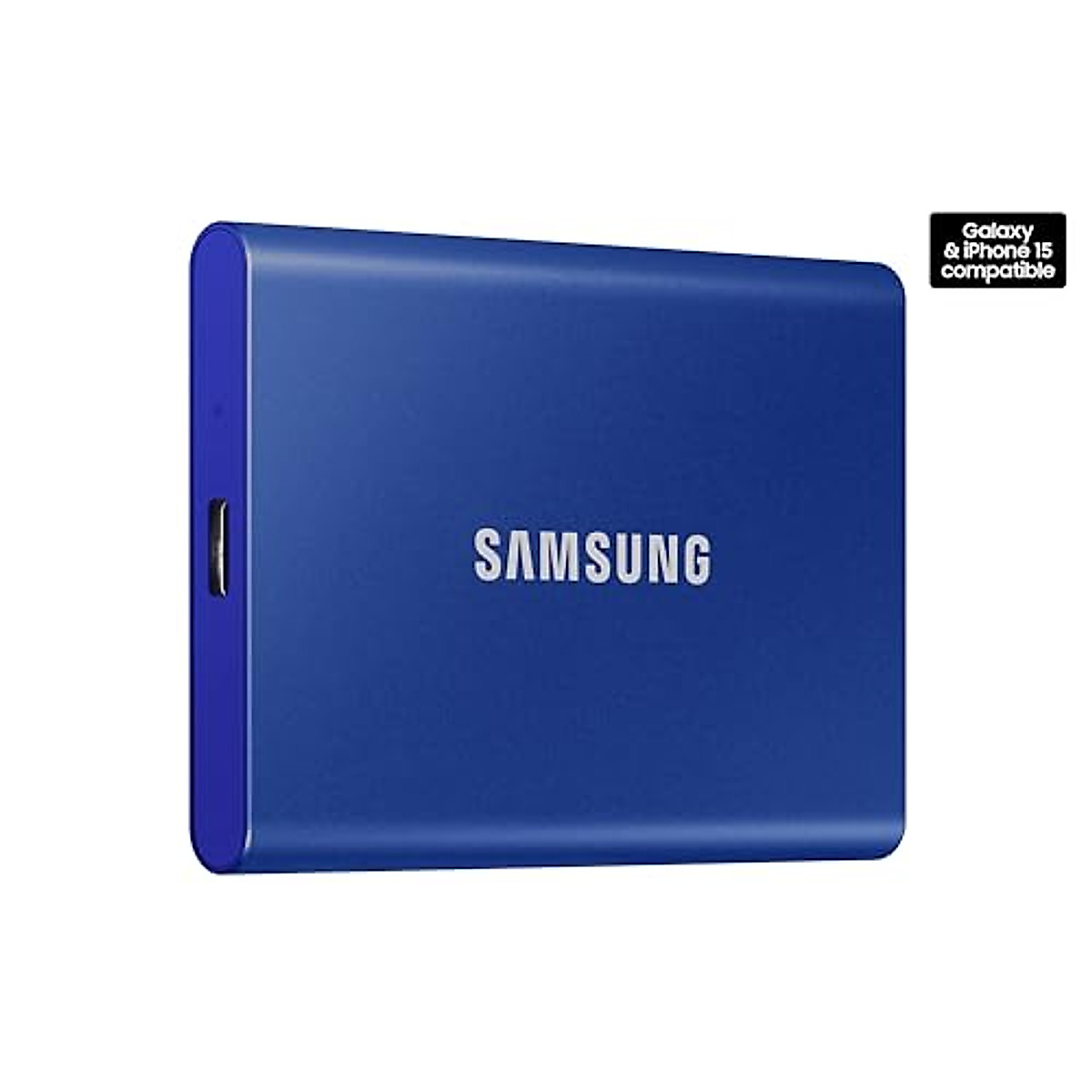 SAMSUNG T7 Portable SSD, 500GB External Solid State Drive, Speeds Up to 1,050MB/s, USB 3.2 Gen 2, Reliable Storage for Gaming, Students, Professionals, MU-PC500H/AM, Blue