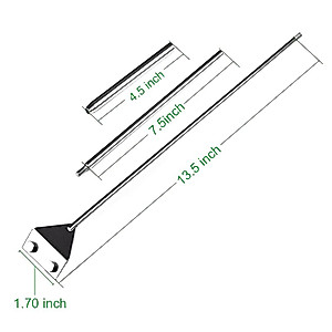 MiguCo Stainless Steel Algae Scraper Cleaner with 10 Blades for Aquarium Fish Plant Glass Tank