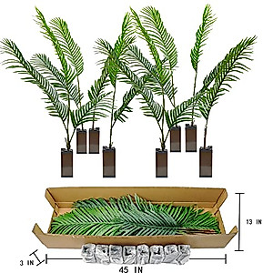 REGIS Artificial Areca Palm Plant, 4FT Fake Palm Tree Plant in Pot, Potted Faux Topiary Silk Tree for Indoor Entryway Decor Outdoor Home Office Gift，2 Pack