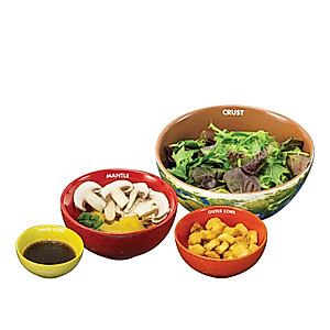 Earth Cross Section Nesting Bowls