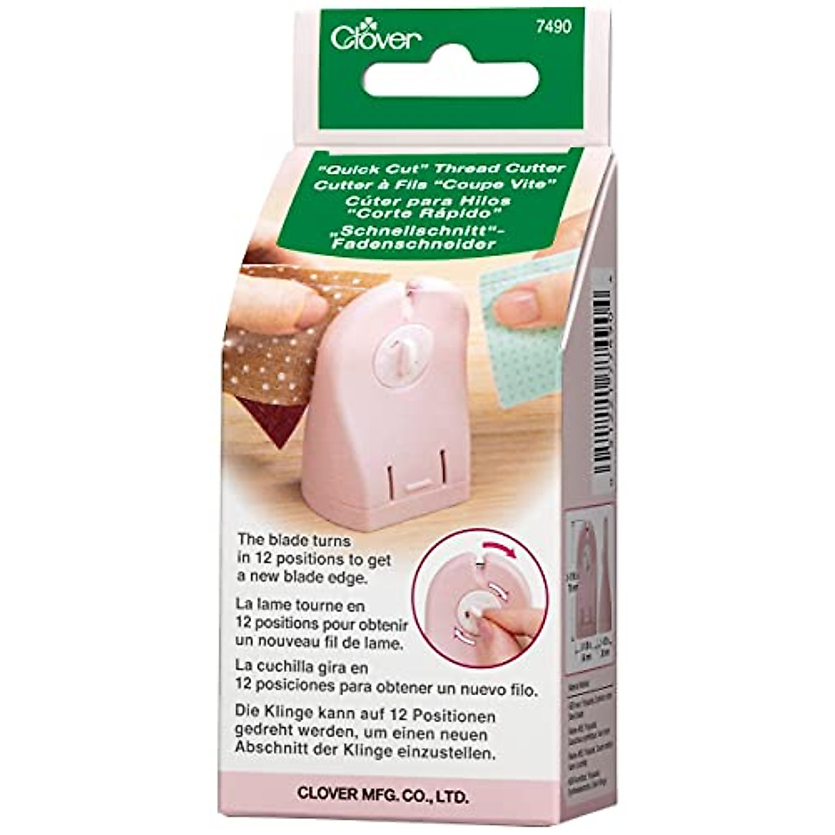 Clover Needlecraft Inc. Quick Cut Thread Cutter Notion, Pink