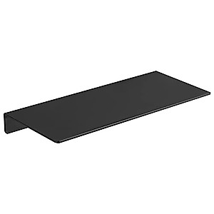 JOOM Floating Shelves, Storage Shelves, Bathroom Shelves, Wall Mounted, Aluminum (12 Inch, Black)