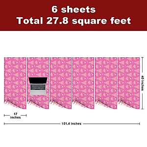 EWES Pink Christmas Wrapping Paper Rolls Cute Kids Reversible Tree Thick Aesthetic Elegant Gift Wrap Sheets Heavy Duty Girls Girly Princess Total 28.5sq.ft