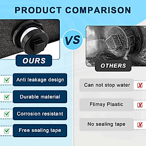 Stock Tank Drain Plug Kit for Rubbermaid Commercial Stock Tank Drain 50/70/100/150/300 Gallon Stock Tank Float Valve Drain Replacement