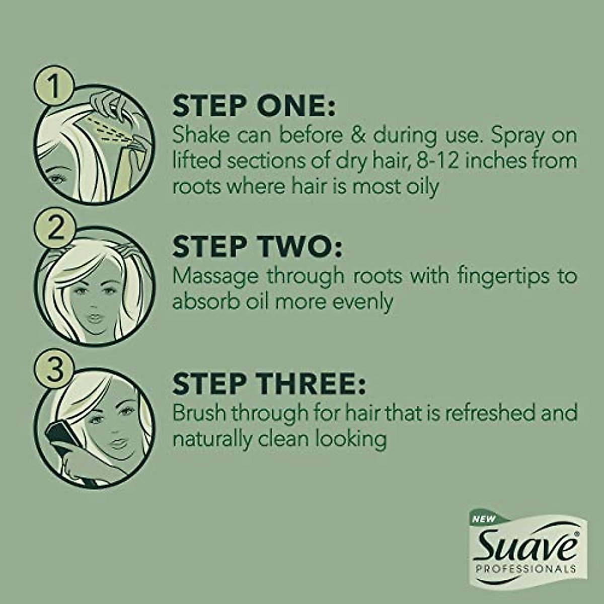 Suave Professionals Natural Refresh Dry Shampoo 4.3 oz, Pack of 12