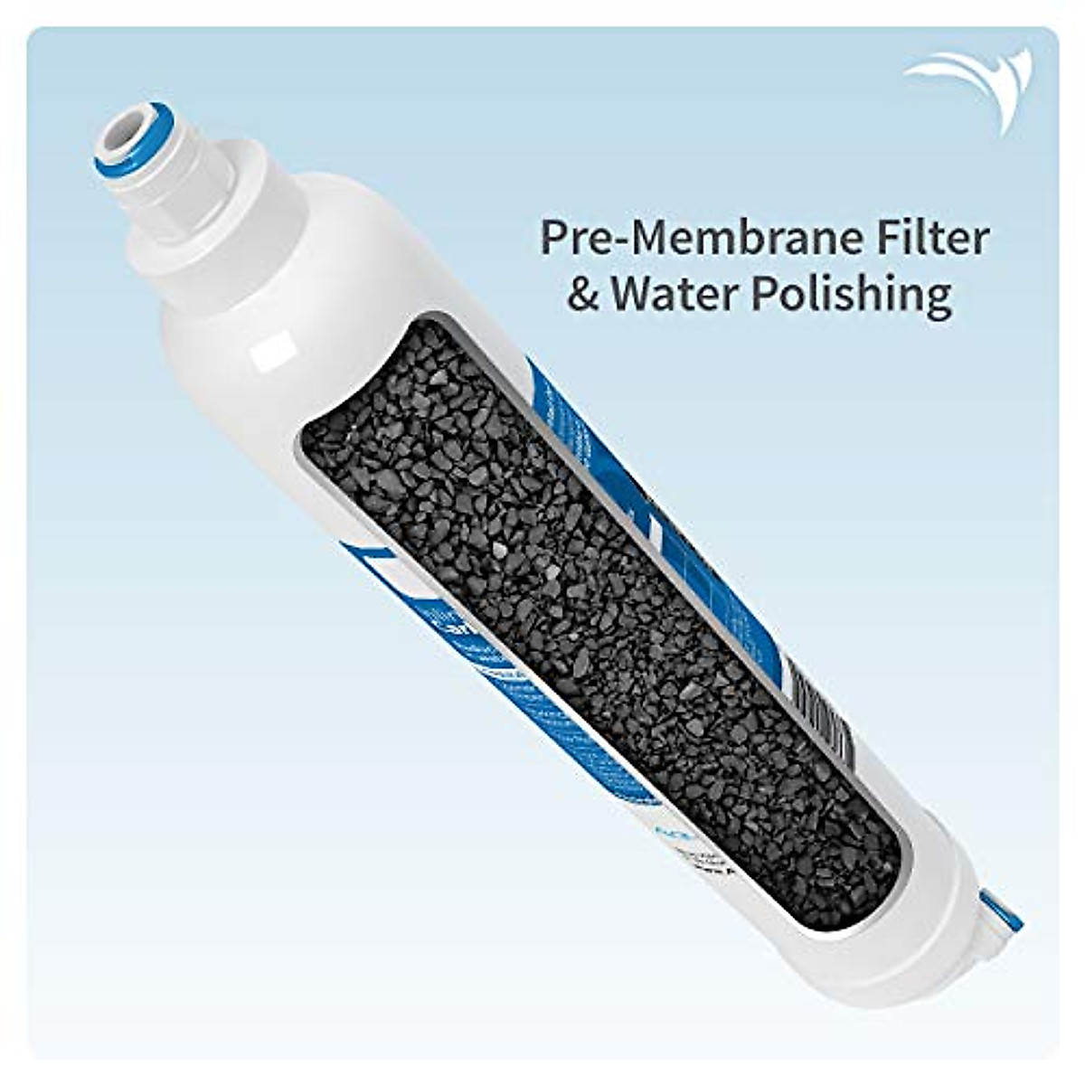AquaticLife Inline Carbon Block Aquarium Water Filter Replacement Cartridge for RO Buddie and Reverse Osmosis Tank Kit