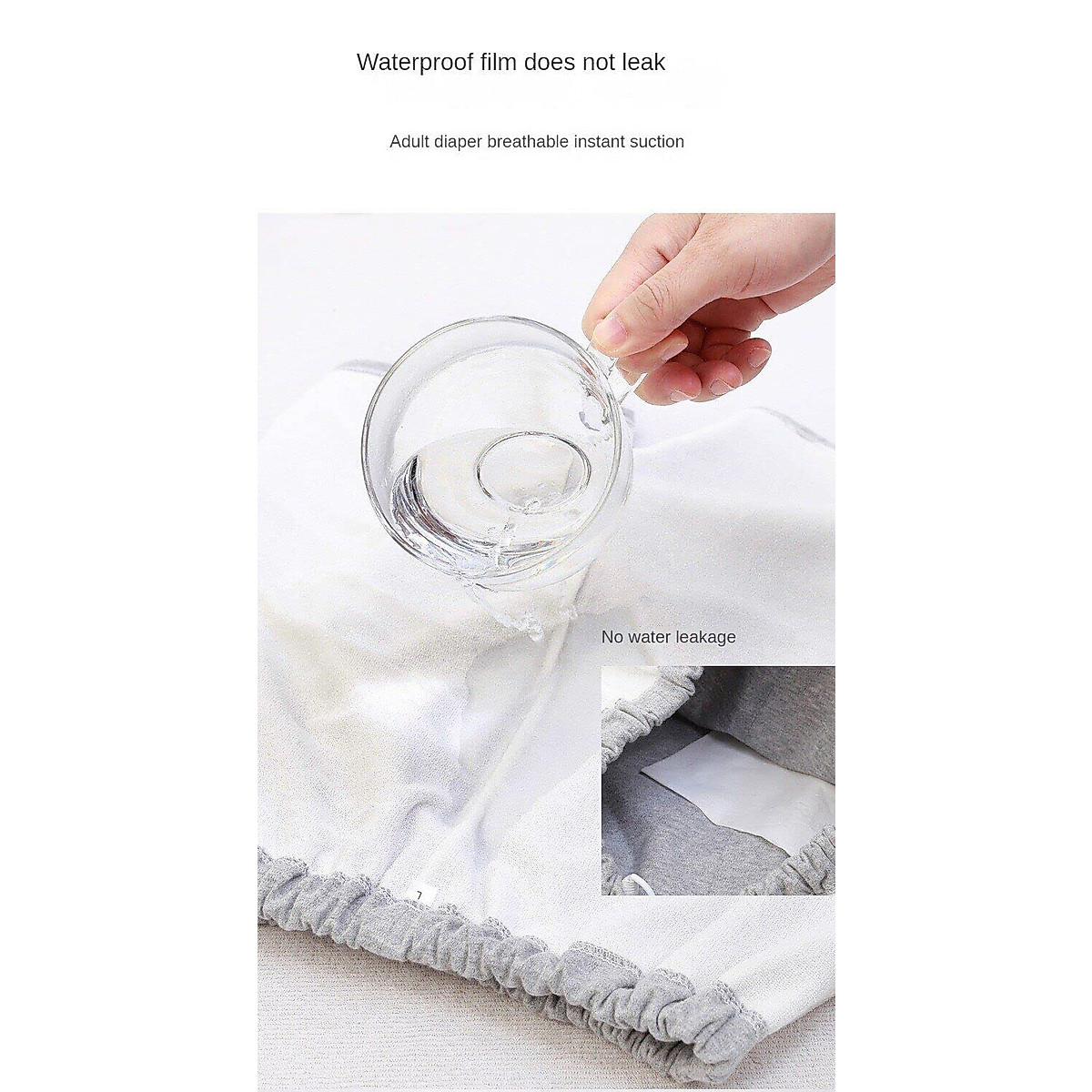 Adult Incontinence Underwear for Bedwetting, Three Layers Waterproof Pants for Men and Women, Breathable and Washable Urinary Leakage Protection Pants for Elderly (Shorts,XL)