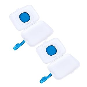 Cabilock 2Pcs wet tissue case outdoor wet wipe dispenser wipe warmer stroller baby holder pacifier wipes diaper tissue box wipes container storage box travel wipes case wet wipes