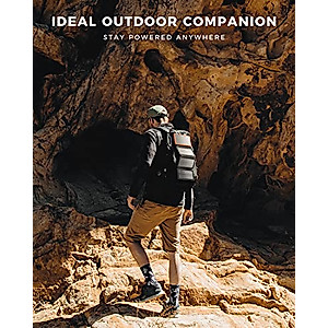 Solar Charger 26800mAh Power Bank, FEELLE 3 Outputs USB-C Portable Charger with 4 Foldable Solar Panels External Battery Pack for Cell Phone iPhone Camping Outdoor