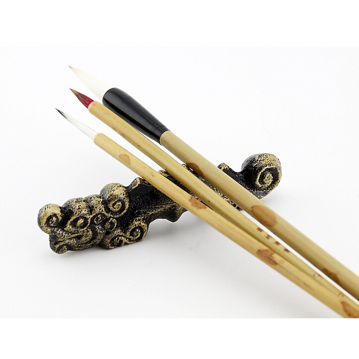 Cast Iron Dragon Shape Brush Rest Calligraphy Painting Sumi-e Tool