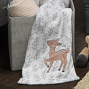 Bedtime Originals Deer Park Baby Blanket, White
