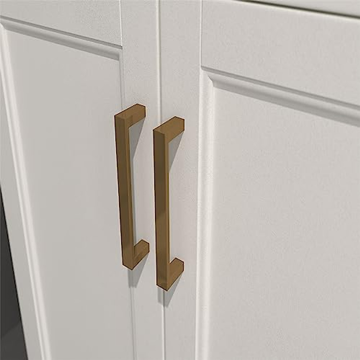 OLD CAPTAIN Bathroom Vanity with Ceramic Sink, Wooden Double Door Bathroom Storage Vanity with 24 Inch, Small Quick Assembly Bathroom Cabinet, White & Grey - Faucets and Downpipes Not Included (White)