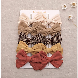 20pcs Baby Girl Hair Bows Clips Fully Lined Alligator Clips Barrettes Hair Accessories for Little Girls Toddler School Age Kids Teens Gifts