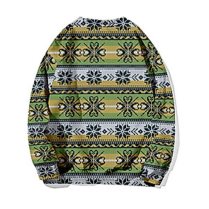 Holiday Sweatshirts For Men 3D Printed Graphic Sweatshirts Funny Top Holiday Pullover Crewneck Long Sleeve