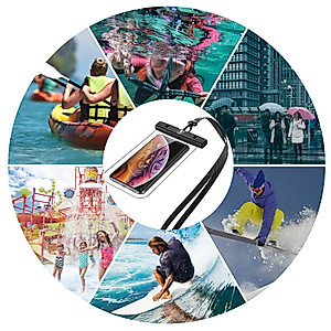 Tekcoo Waterproof Phone Case 2-Pack IPX8 Clear Pouch Dry Bag for Samsung Galaxy S24 Ultra Plus Note 20 S23 S22 S21 FE A14 A03S A15 A23 iPhone 15 14 13 12 Pro Max XR SE Moto G Stylus Power Edge 5G UW