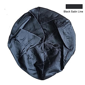 Hysunland Black Satin Lined Hats for Women Ladies Winter Spring Knit Beret