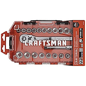CRAFTSMAN Socket Set, Universal, 1/2-Inch Drive, 19-Piece (CMMT12015)