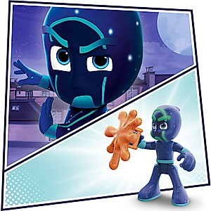 PJ Masks Night Time Mission Glow-in-The-Dark Action Figure Set, Preschool Toy for Kids Ages 3 and Up, 4 Figures and 1 Accessory