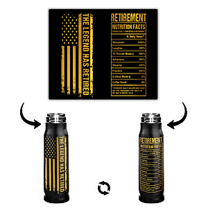 FROOBLEQUIRK Retirement Coffee Tumbler For Men Women, Retire Bullet Tumbler 17 Oz - Retired Coffee Cup Gifts For Coworkers Friends Boss Family, Birthday Christmas Gift For Retired Man Woman