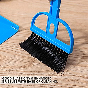 POPETPOP Mini Dustpan and Brush Set Portable Small Cage Cleaner for Guinea Pigs Cats Hedgehogs Hamsters Chinchillas Rabbits Reptiles (Random Color)