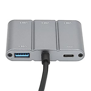 Kafuty-1 OTG USB 3.0 HUB,5 in 1 USB C to USB3.0 4 Port HUB,PD3.0 Fast Charging,USB Extension Multi USB Port for Mobile Phones with USB C/Tablets/Laptops