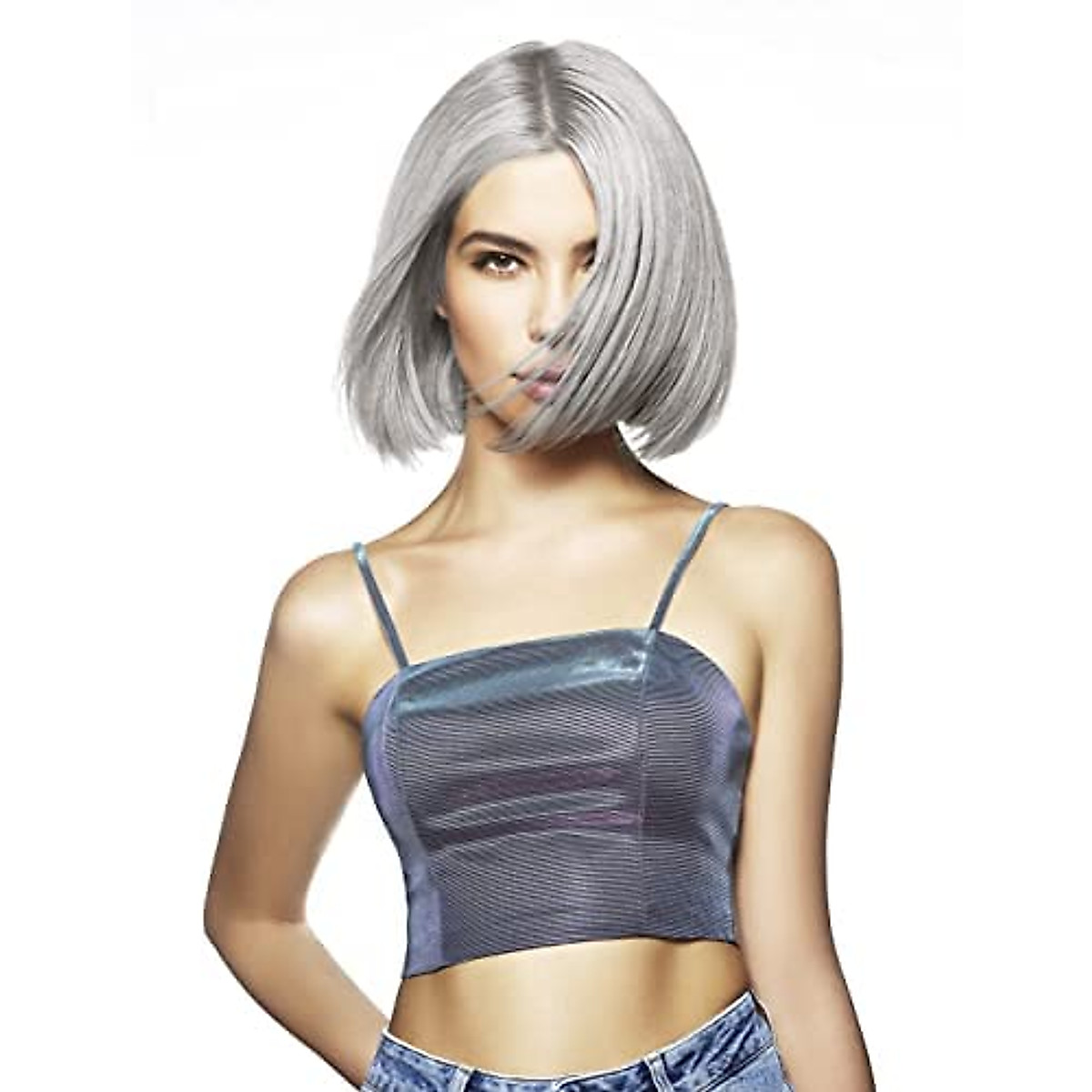 Colour Freedom Metallic Permanent Silver Conditioning Hair Dye. Infused with Shea Butter and Argan Oil for Ultra Glossy Conditioned Hair. 100% grey coverage. By Knight & Wilson. (Silver Blonde)