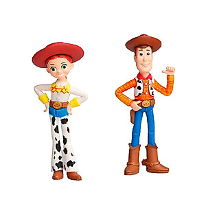 Pantyshka Toy Story Toys – Set of 7 Action Figures with Woody, Buzz and Jessie – Premium Animated Collection with Keychain Included – Fun Party Supplies for Toddlers – Cake Topper Set for Birthday