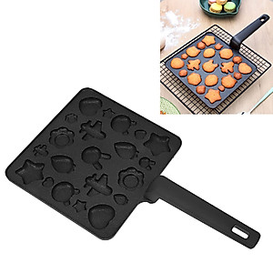 Topyond Non-Stick Frying Pan,Portable Aluminum Alloy Geometric Model, Biscuits Making Grill Pan, for Home Kitchen, Cute Animal Cookies,Mini Pancake Cooking