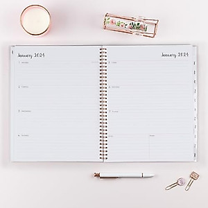 Blue Sky 2024 Weekly and Monthly Planner, January - December, 8.5" x 11", Frosted Cover, Wirebound, Joselyn (110394-24)