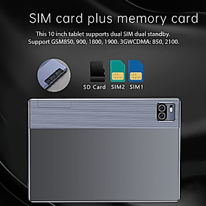 Tablet 10 inch, WiFi Tablet PC, 2GB RAM, 32GB ROM, Octa Core Processor, FHD IPS Touchscreen, 2MP Front 5MP Rear Camera, BT, 6000mAh, Type C Port, GPS (Grey)