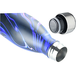 JIELINGER Insulated Stainless Steel Water Bottle -Vacuum Double-Walled Thermos 17Oz - Reusable Metal Water Bottle - Leak-Proof Sports Flask BPA-Free – (Flowing lights, Small)