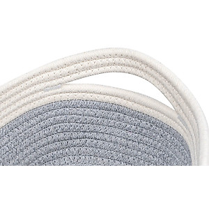 CubesLand Cube Shelf Storage Baskets for Organizing, Woven Shelf, Closet Bins Shelves Toy Basket Box Nursery Baby 2 Packs Organization Off White/Light Gray