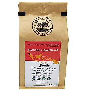 Organic Sumatra Coffee Gourmet Best Medium Roast Chocolate Espresso Beans, Hand Roasted 12 Oz, Whole Beans, Cold Brew, Indonesian Espresso Shots, Fair Trade Coffee Certified. INCREDIBLE (3 Pack)