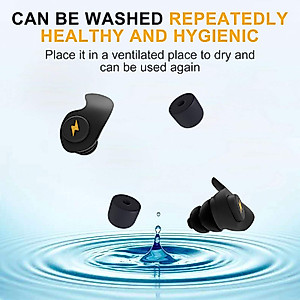 Ear Plugs for Sleeping Noise Cancelling,6 Pairs Comfortable Silicone Sound Blocking Earplugs, Reusable Washable Earplugs for Sleeping, Work, Study, Snoring,Concerts and Hearing Protection