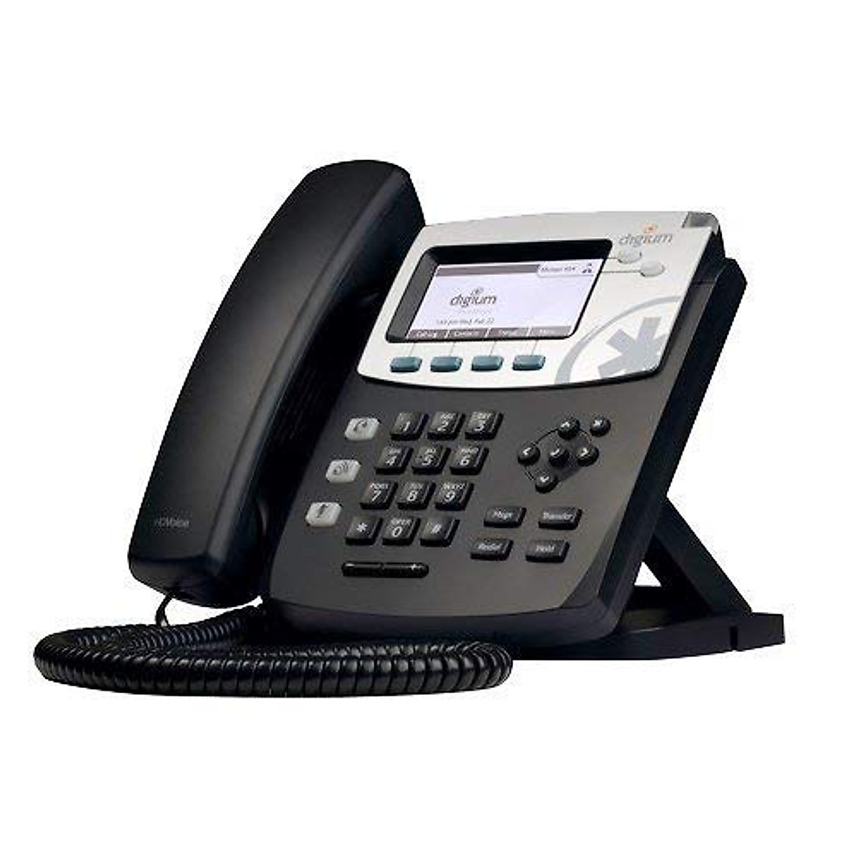 Digium D45 2-Line Gigabit SIP Phone with HD Voice, Backlit Display, Icon Keys (Certified Refurbished)