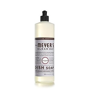 MRS. MEYER'S CLEAN DAY Liquid Dish Soap, Lavender Scent, 16 Ounce Bottle